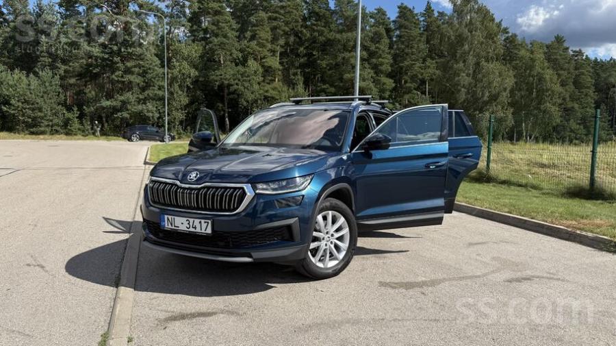 Синий Шкода Kodiaq 2023 в Рига, объемом двигателя 2.00 л и пробегом 79 тыс. км за 33800 €, фото 1 на AUTOMOTO.COM.LV