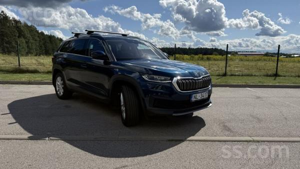 Blue Skoda Kodiaq 2023 in Riga, with an engine capacity of 2.00 L and mileage of 79 thousand km for 33800 €, photo 9 on AUTOMOTO.COM.LV