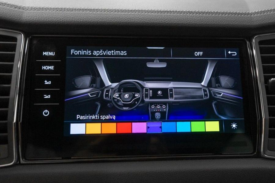 Blue Skoda Kodiaq 2023 in Vilnius, with an engine capacity of 2.00 L and mileage of 148 thousand km for 31950 €, photo 23 on AUTOMOTO.COM.LV