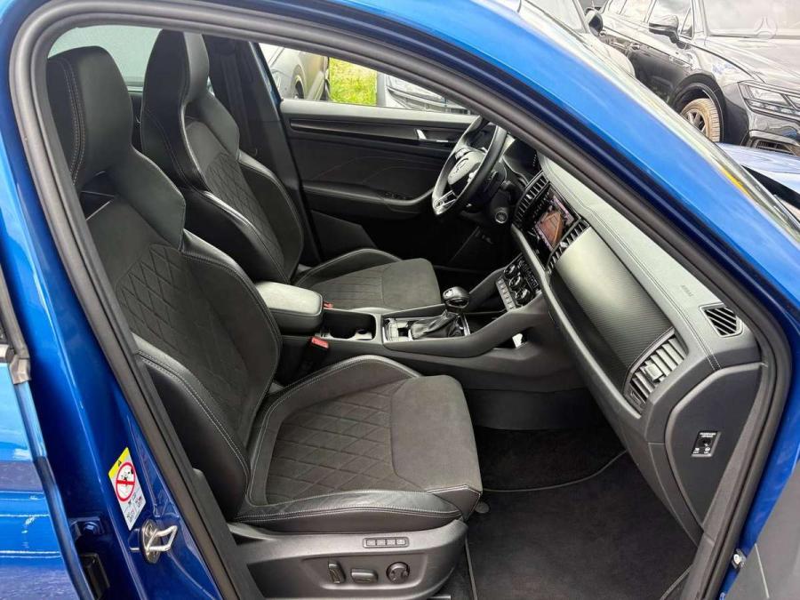 Blue Skoda Kodiaq 2023 in Vilnius, with an engine capacity of 1.97 L and mileage of 216 thousand km for 24600 €, photo 16 on AUTOMOTO.COM.LV