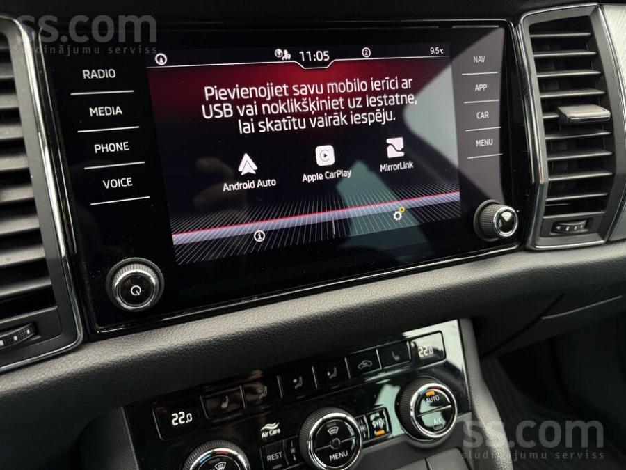 Blue Skoda Kodiaq 2023 in Riga, with an engine capacity of 2.00 L and mileage of 183 thousand km for 22900 €, photo 27 on AUTOMOTO.COM.LV