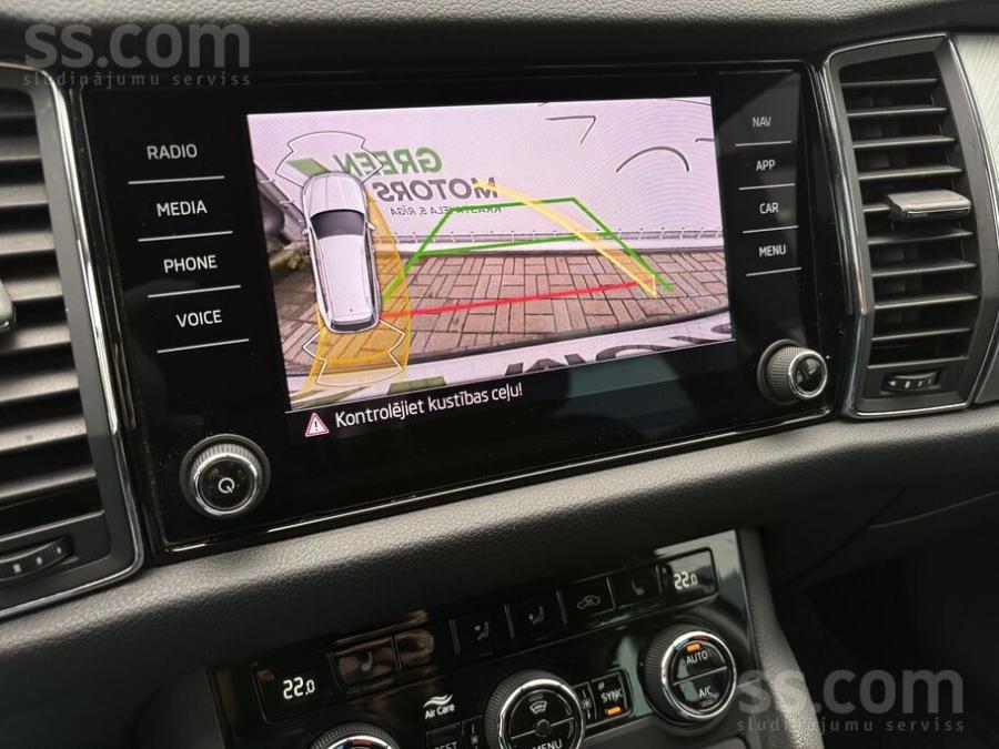 Blue Skoda Kodiaq 2023 in Riga, with an engine capacity of 2.00 L and mileage of 183 thousand km for 22900 €, photo 34 on AUTOMOTO.COM.LV