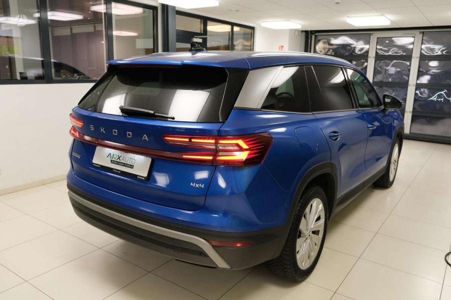 Blue Skoda Kodiaq 2024 in Vilnius, with an engine capacity of 1.97 L and mileage of 42 thousand km for 43900 €, photo 2 on AUTOMOTO.COM.LV