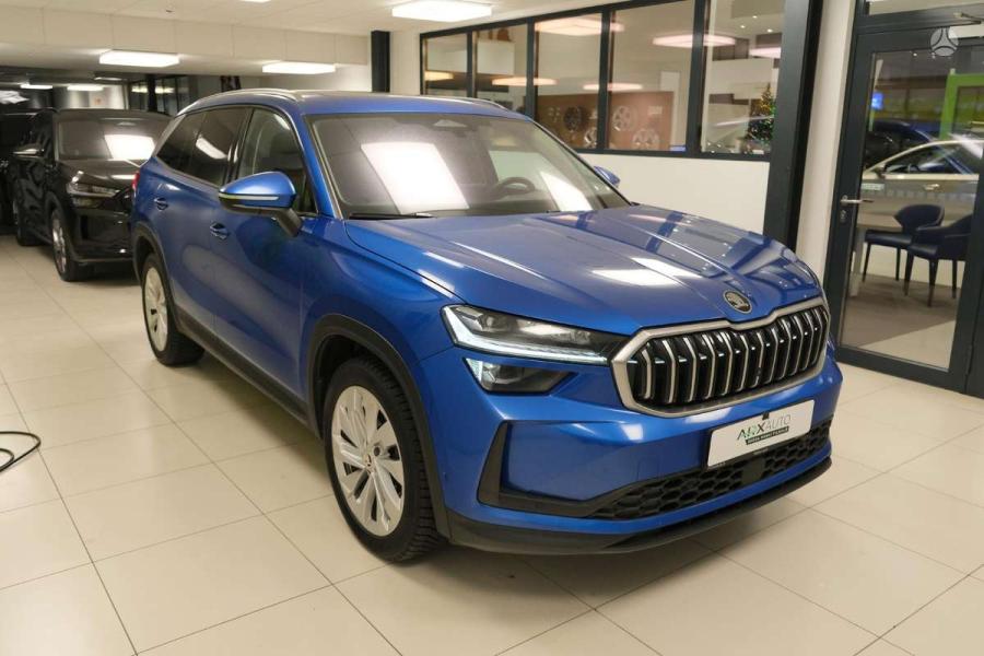 Blue Skoda Kodiaq 2024 in Vilnius, with an engine capacity of 1.97 L and mileage of 42 thousand km for 43900 €, photo 3 on AUTOMOTO.COM.LV