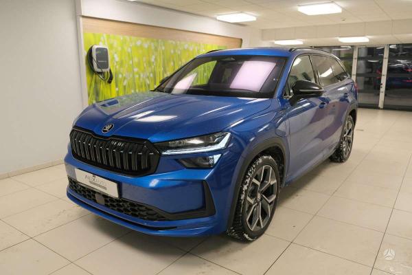 Blue Skoda Kodiaq 2024 in Vilnius, with an engine capacity of 1.50 L and mileage of 14 thousand km for 43300 €, photo 1 on AUTOMOTO.COM.LV