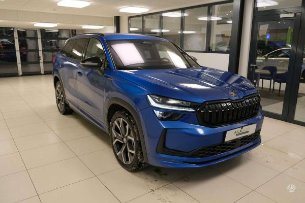 Blue Skoda Kodiaq 2024 in Vilnius, with an engine capacity of 1.50 L and mileage of 14 thousand km for 43300 €, photo 3 on AUTOMOTO.COM.LV