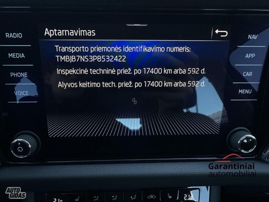Синий Шкода Kodiaq 2024 в Авиженяй, объемом двигателя 1.50 л и пробегом 63 тыс. км за 28500 €, фото 16 на AUTOMOTO.COM.LV