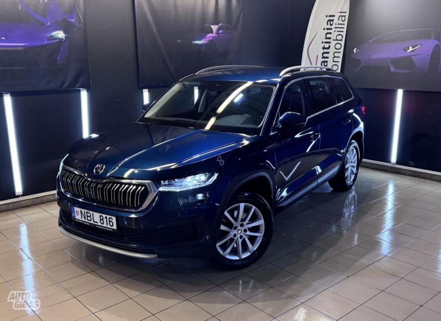 Blue Skoda Kodiaq 2024 in Avizieniai, with an engine capacity of 2.00 L and mileage of 83 thousand km for 32950 €, photo 1 on AUTOMOTO.COM.LV