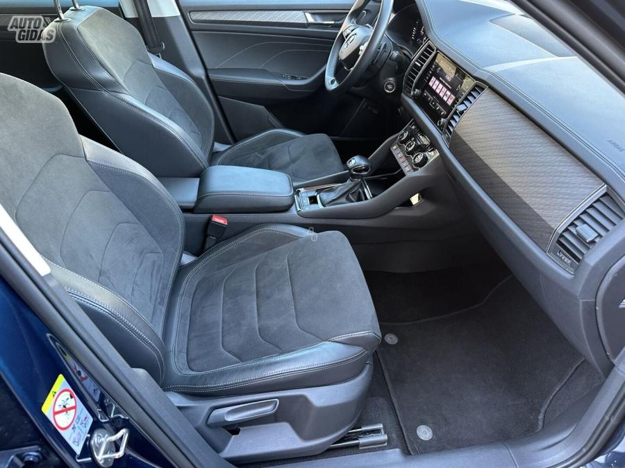 Blue Skoda Kodiaq 2024 in Avizieniai, with an engine capacity of 2.00 L and mileage of 83 thousand km for 32950 €, photo 9 on AUTOMOTO.COM.LV