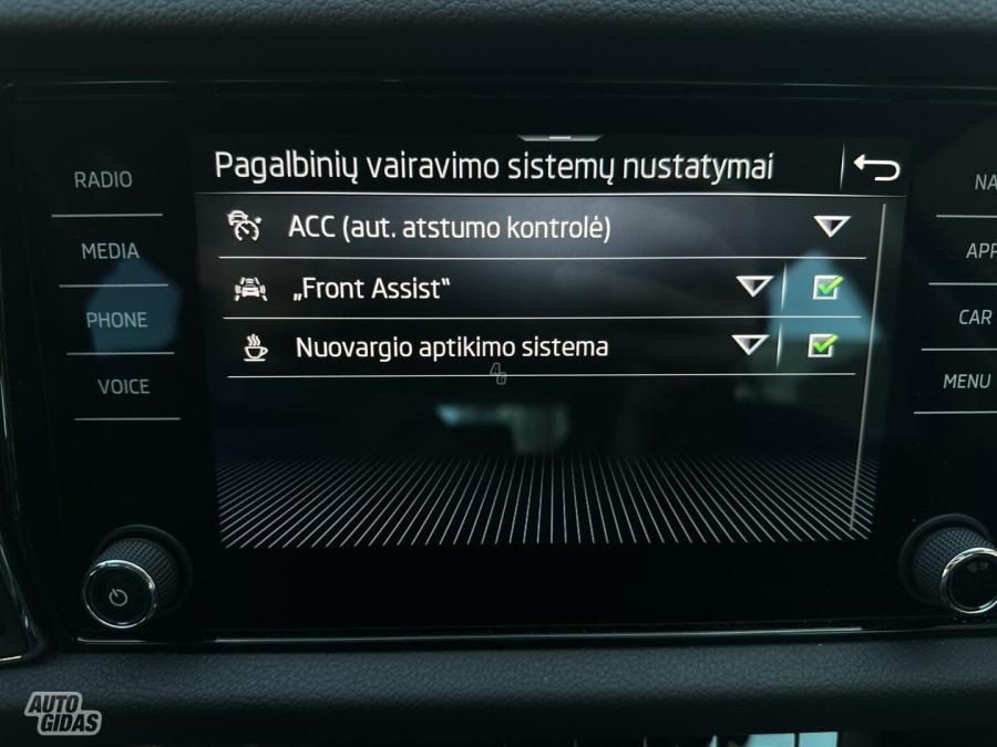 Blue Skoda Kodiaq 2024 in Avizieniai, with an engine capacity of 2.00 L and mileage of 83 thousand km for 32950 €, photo 20 on AUTOMOTO.COM.LV