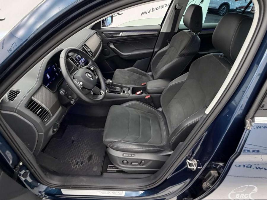 Blue Skoda Kodiaq 2024 in Vilnius, with an engine capacity of 1.97 L and mileage of 51 thousand km for 32500 €, photo 22 on AUTOMOTO.COM.LV