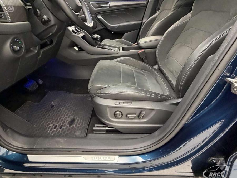 Blue Skoda Kodiaq 2024 in Vilnius, with an engine capacity of 1.97 L and mileage of 51 thousand km for 32500 €, photo 23 on AUTOMOTO.COM.LV