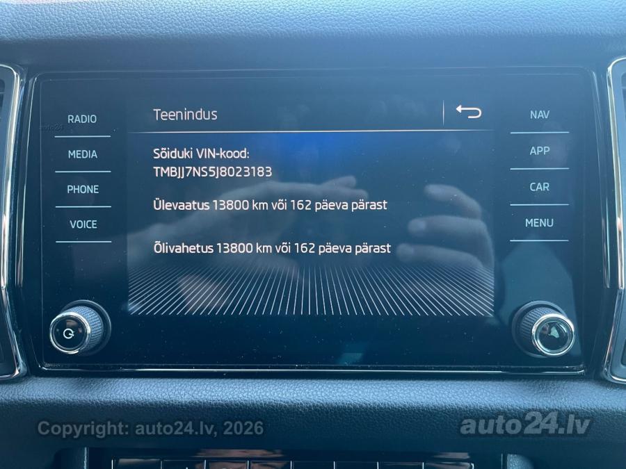 Синий Шкода Kodiaq 2017 в Курессааре, объемом двигателя 2.00 л и пробегом 279 тыс. км за 13990 €, фото 14 на AUTOMOTO.COM.LV