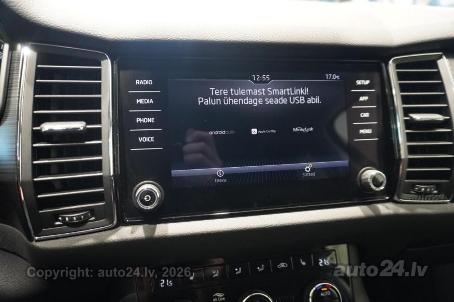 Blue Skoda Kodiaq 2018 in Tallinn, with an engine capacity of 1.40 L and mileage of 92 thousand km for 19900 €, photo 17 on AUTOMOTO.COM.LV