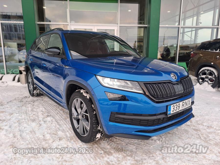 Синий Шкода Kodiaq 2021 в Тарту, объемом двигателя 2.00 л и пробегом 47 тыс. км за 28900 €, фото 1 на AUTOMOTO.COM.LV