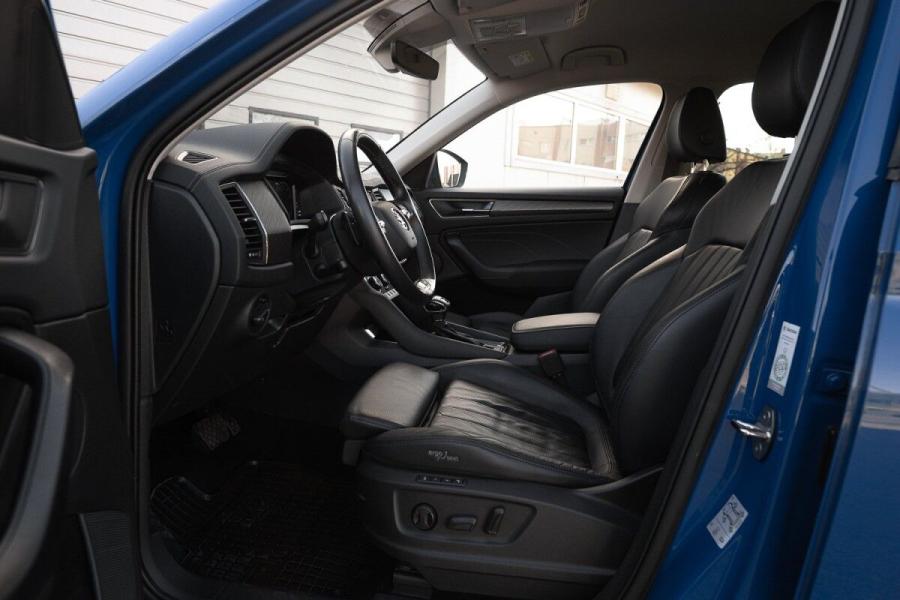 Blue Skoda Kodiaq 2022 in Jelgava, with an engine capacity of 2.00 L and mileage of 137 thousand km for 27250 €, photo 8 on AUTOMOTO.COM.LV