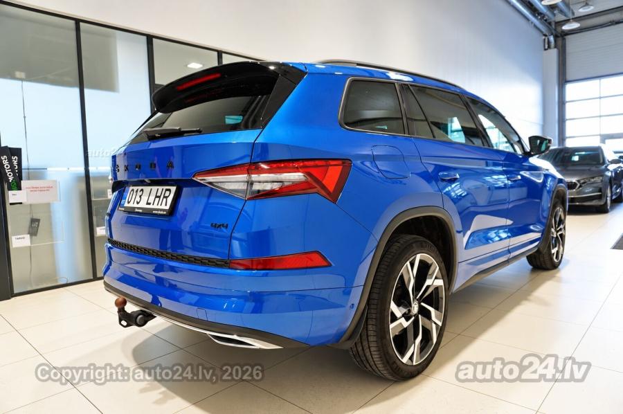 Blue Skoda Kodiaq 2022 in Tallinn, with an engine capacity of 2.00 L and mileage of 119 thousand km for 32900 €, photo 4 on AUTOMOTO.COM.LV