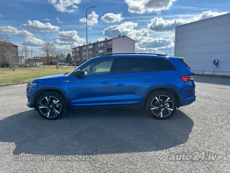 Синий Шкода Kodiaq 2023 в Таллин, объемом двигателя 2.00 л и пробегом 57 тыс. км за 38000 €, фото 4 на AUTOMOTO.COM.LV