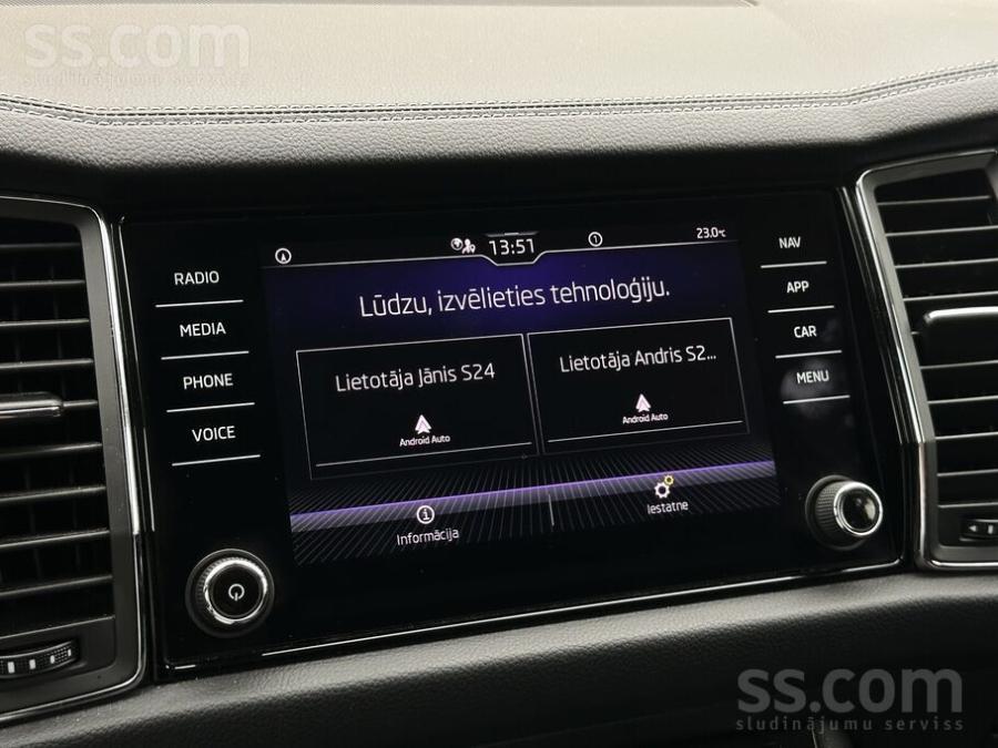 Синий Шкода Kodiaq 2023 в Рига, объемом двигателя 1.50 л и пробегом 49 тыс. км за 27950 €, фото 14 на AUTOMOTO.COM.LV