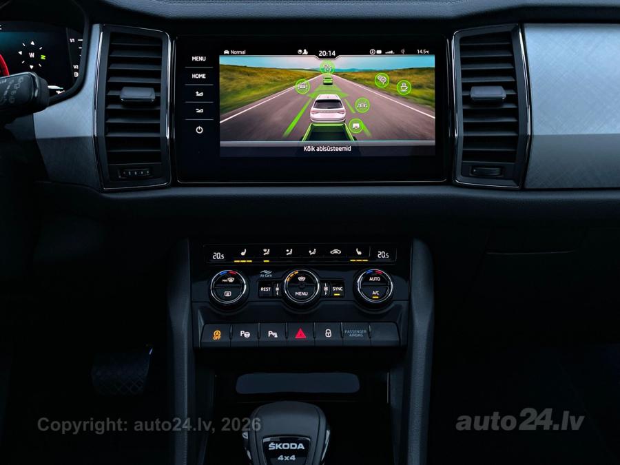 Blue Skoda Kodiaq 2023 in Tallinn, with an engine capacity of 2.00 L and mileage of 119 thousand km for 28500 €, photo 14 on AUTOMOTO.COM.LV