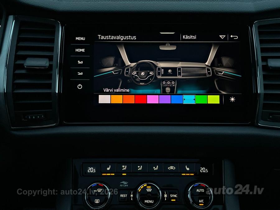 Blue Skoda Kodiaq 2023 in Tallinn, with an engine capacity of 2.00 L and mileage of 119 thousand km for 28500 €, photo 20 on AUTOMOTO.COM.LV