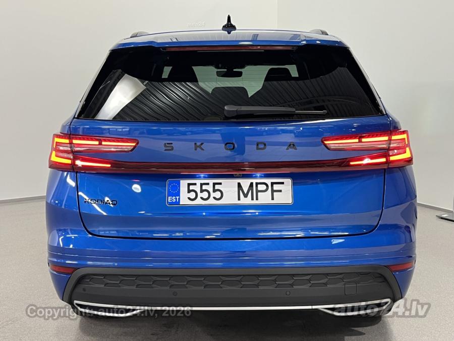 Blue Skoda Kodiaq 2024 in Tallinn, with an engine capacity of 1.50 L and mileage of 29 thousand km for 39900 €, photo 5 on AUTOMOTO.COM.LV