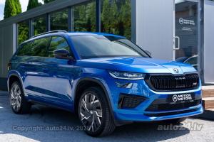 Zils Skoda Kodiaq 2024 Tallina, ar dzinēja tilpumu 2.00 L un nobraukumu 16 tūkst. km par 38900 €, foto  vietnē AUTOMOTO.COM.LV