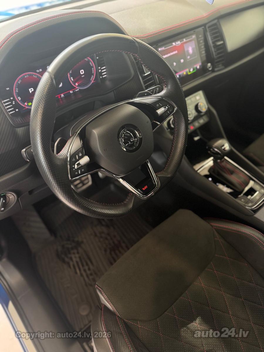 Blue Skoda Kodiaq 2024 in Paide, with an engine capacity of 2.00 L and mileage of 37 thousand km for 41500 €, photo 6 on AUTOMOTO.COM.LV