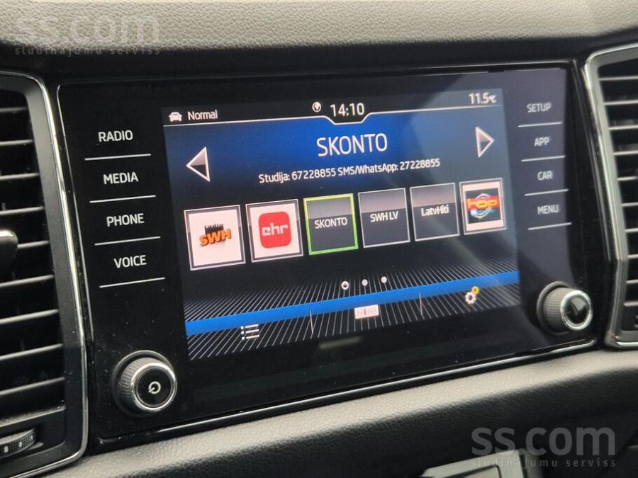 Brown Skoda Kodiaq 2018 in Riga, with an engine capacity of 2.00 L and mileage of 254 thousand km for 16890 €, photo 16 on AUTOMOTO.COM.LV