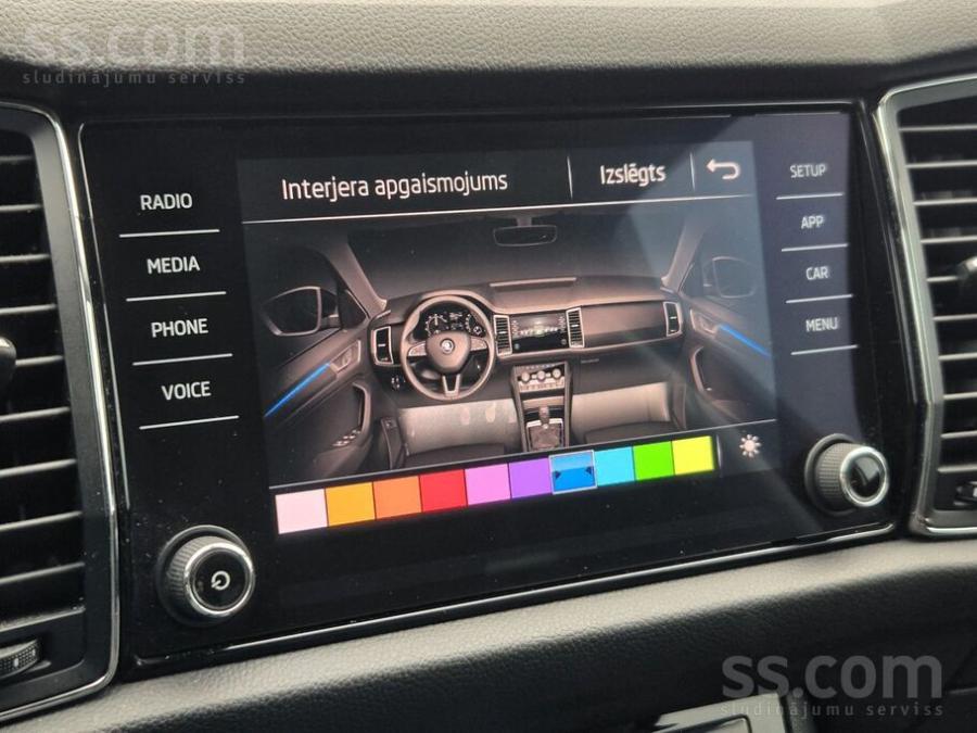 Brown Skoda Kodiaq 2018 in Riga, with an engine capacity of 2.00 L and mileage of 254 thousand km for 16890 €, photo 21 on AUTOMOTO.COM.LV