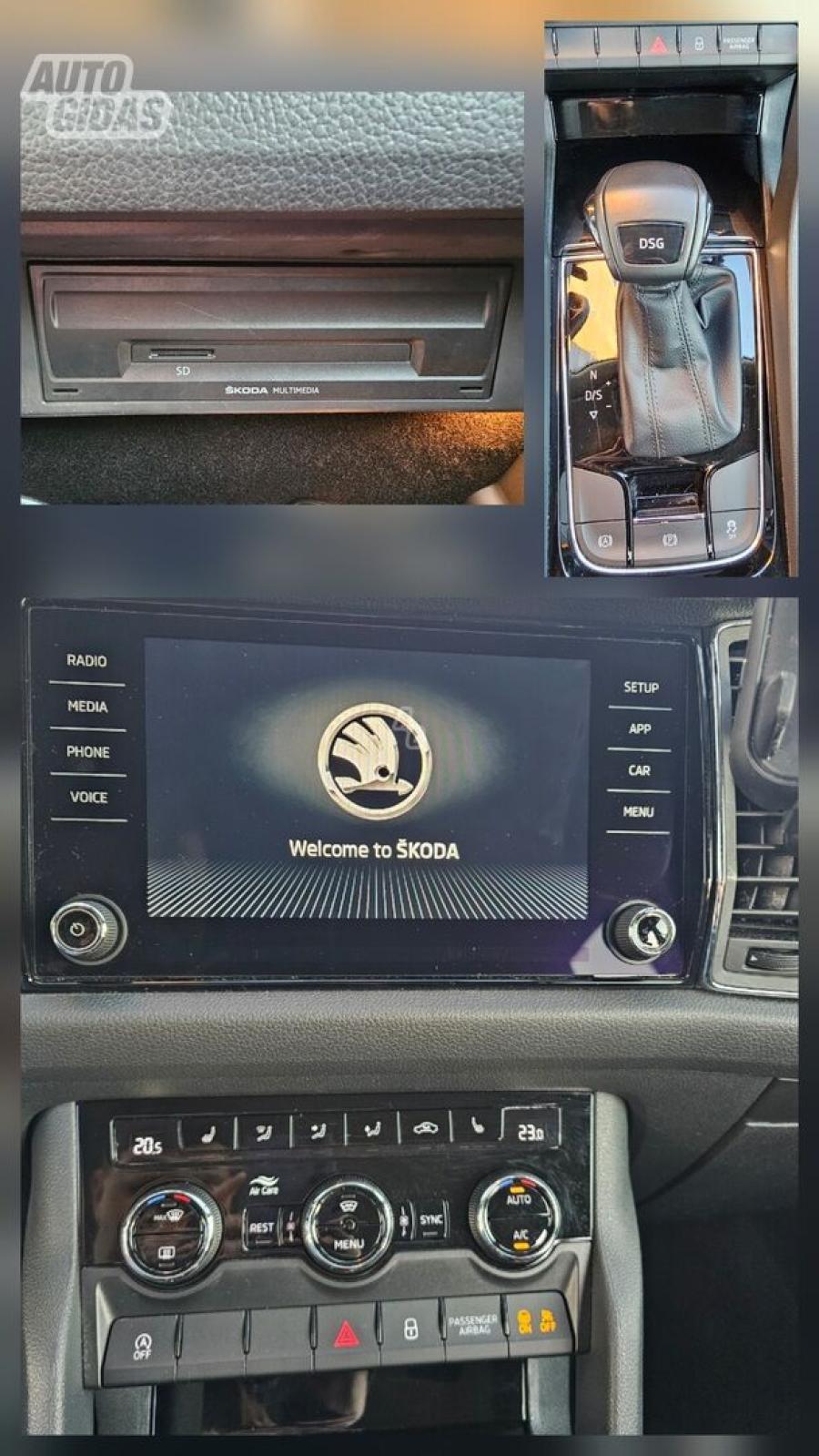 Brown Skoda Kodiaq 2019 in Vilnius, with an engine capacity of 1.50 L and mileage of 132 thousand km for 20200 €, photo 18 on AUTOMOTO.COM.LV