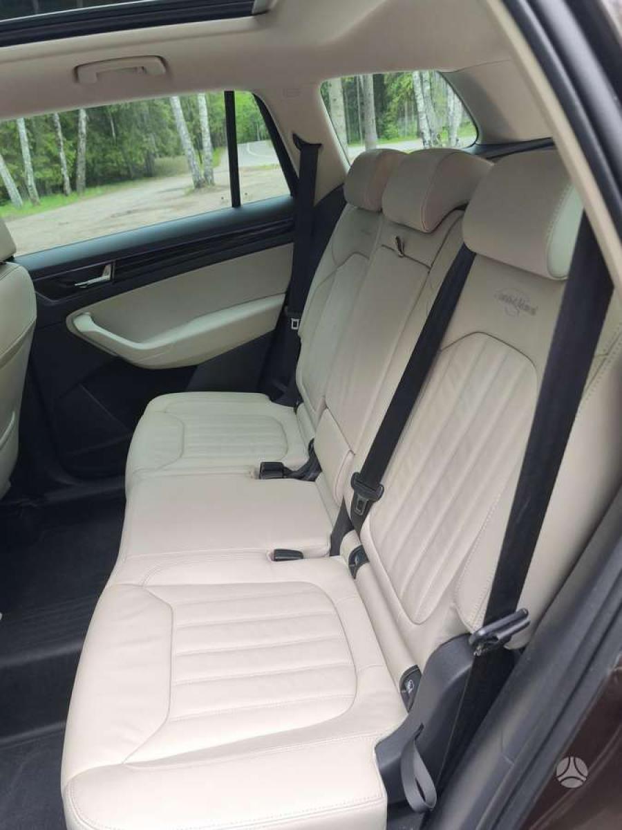 Brown Skoda Kodiaq 2019 in Alytus, with an engine capacity of 2.00 L and mileage of 160 thousand km for 20800 €, photo 4 on AUTOMOTO.COM.LV