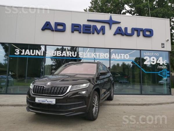 Brown Skoda Kodiaq 2021 in Riga, with an engine capacity of 1.50 L and mileage of 62 thousand km for 25200 €, photo 1 on AUTOMOTO.COM.LV