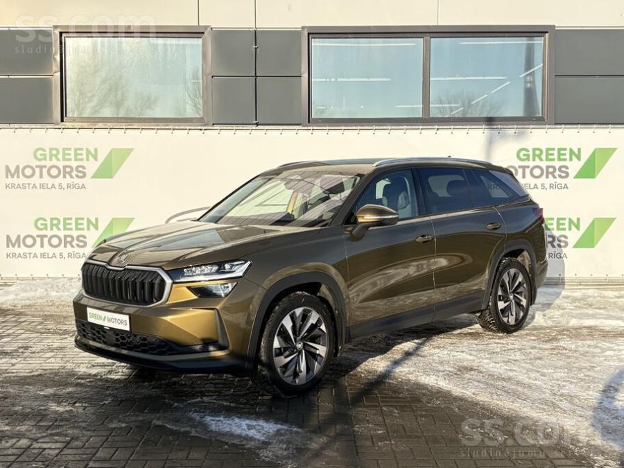 Brown Skoda Kodiaq 2024 in Riga, with an engine capacity of 2.00 L and mileage of 26 thousand km for 37600 €, photo 1 on AUTOMOTO.COM.LV