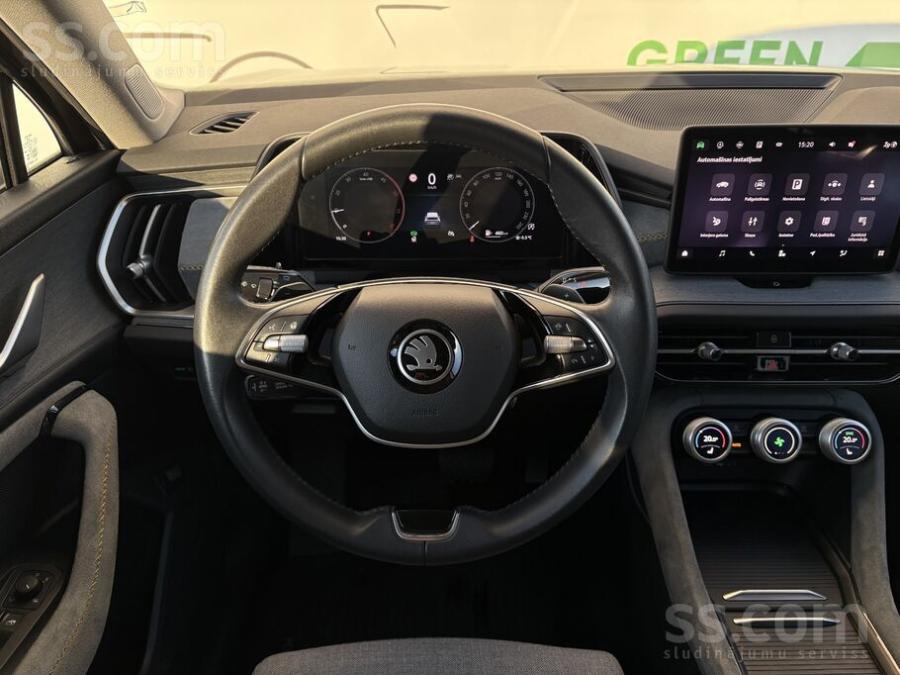 Brown Skoda Kodiaq 2024 in Riga, with an engine capacity of 2.00 L and mileage of 26 thousand km for 37600 €, photo 16 on AUTOMOTO.COM.LV