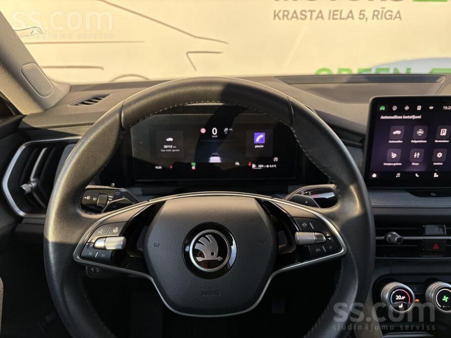 Brown Skoda Kodiaq 2024 in Riga, with an engine capacity of 2.00 L and mileage of 26 thousand km for 37600 €, photo 17 on AUTOMOTO.COM.LV