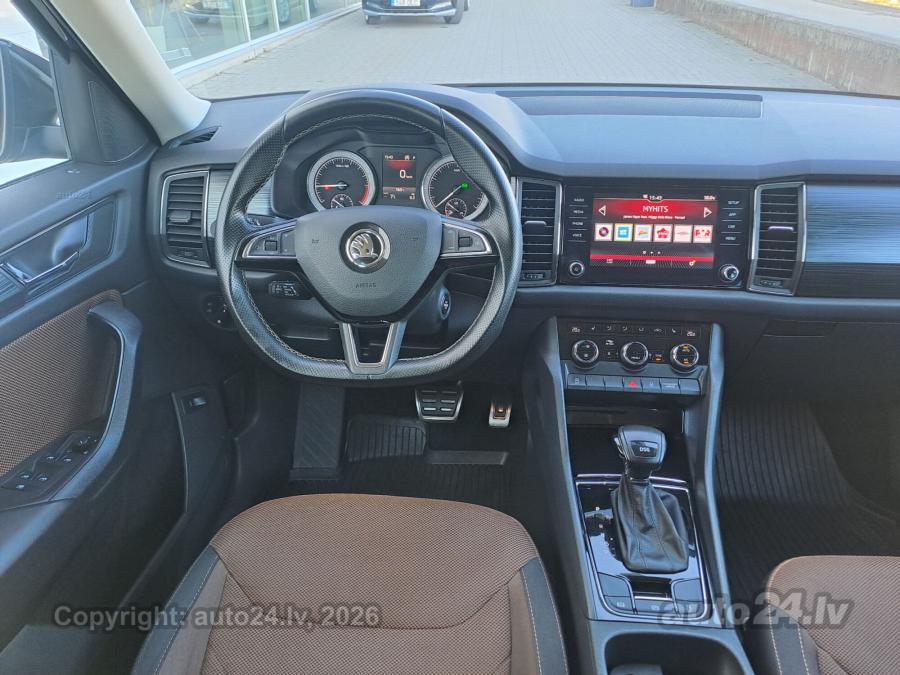 Brown Skoda Kodiaq 2019 in Tartu, with an engine capacity of 2.00 L and mileage of 195 thousand km for 19500 €, photo 4 on AUTOMOTO.COM.LV