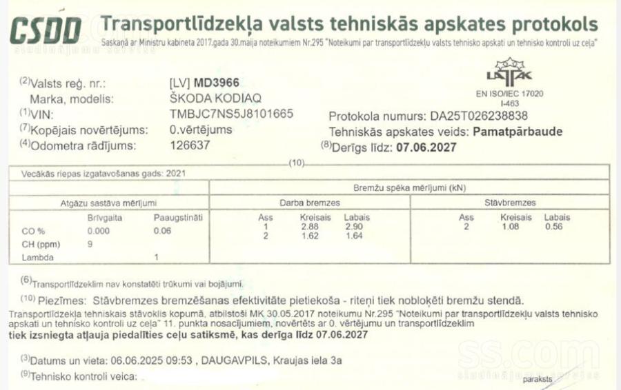 Шкода Kodiaq 2019 в Даугавпилс, объемом двигателя 1.40 л и пробегом 127 тыс. км за 21700 €, фото 22 на AUTOMOTO.COM.LV