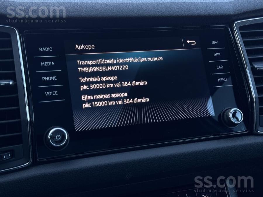 Шкода Kodiaq 2019 в Валмиера, объемом двигателя 1.50 л и пробегом 170 тыс. км за 19900 €, фото 19 на AUTOMOTO.COM.LV