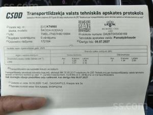 Зеленый Шкода Kodiaq 2017 в Даугавпилс, объемом двигателя 2.00 л и пробегом 172 тыс. км за 16600 €, фото 8 на AUTOMOTO.COM.LV