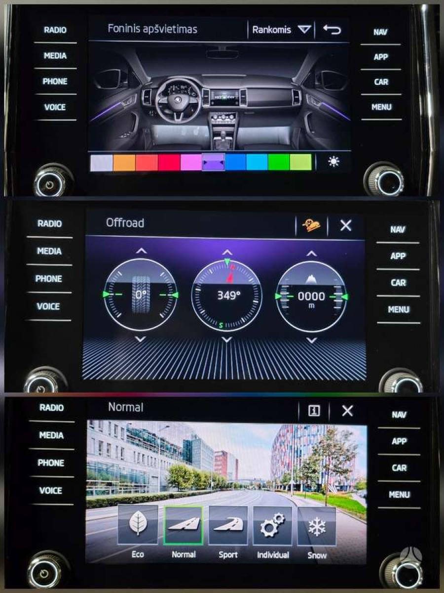 Green Skoda Kodiaq 2020 in Jonava, with an engine capacity of 2.00 L and mileage of 274 thousand km for 21900 €, photo 28 on AUTOMOTO.COM.LV