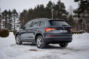 Grey Skoda Kodiaq 2017 in Elektrenai, with an engine capacity of 1.97 L and mileage of 250 thousand km for 17500 €, photo 7 on AUTOMOTO.COM.LV