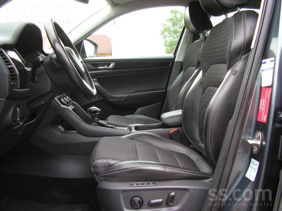 Grey Skoda Kodiaq 2017 in Riga, with an engine capacity of 2.00 L and mileage of 0 thousand km for 16750 €, photo 21 on AUTOMOTO.COM.LV