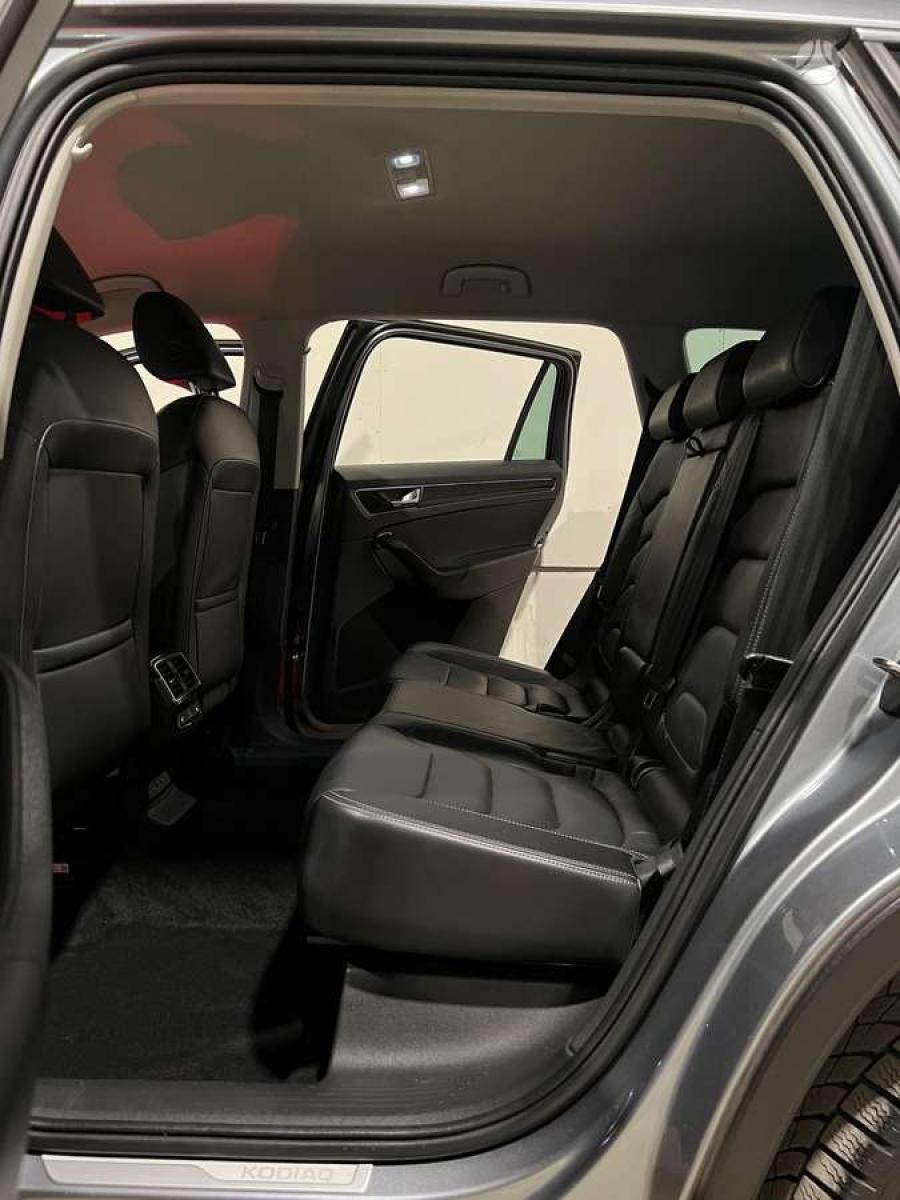Grey Skoda Kodiaq 2017 in Klaipeda, with an engine capacity of 1.97 L and mileage of 242 thousand km for 18500 €, photo 11 on AUTOMOTO.COM.LV