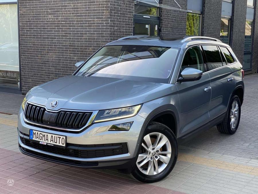 Grey Skoda Kodiaq 2017 in Marijampole, with an engine capacity of 1.97 L and mileage of 278 thousand km for 17999 €, photo 9 on AUTOMOTO.COM.LV