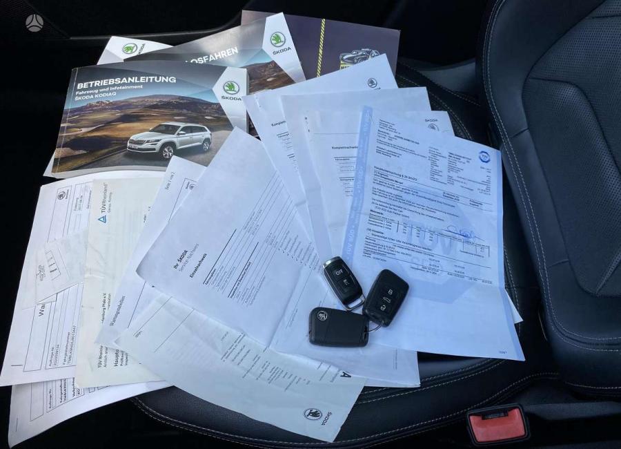Grey Skoda Kodiaq 2017 in Marijampole, with an engine capacity of 1.97 L and mileage of 278 thousand km for 17999 €, photo 56 on AUTOMOTO.COM.LV