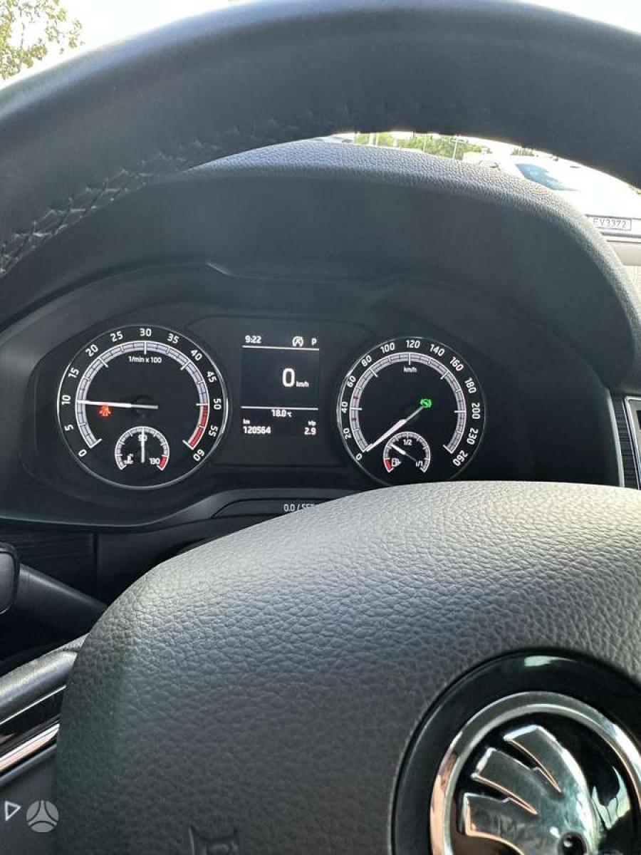 Grey Skoda Kodiaq 2017 in Klaipeda, with an engine capacity of 1.97 L and mileage of 120 thousand km for 18800 €, photo 17 on AUTOMOTO.COM.LV