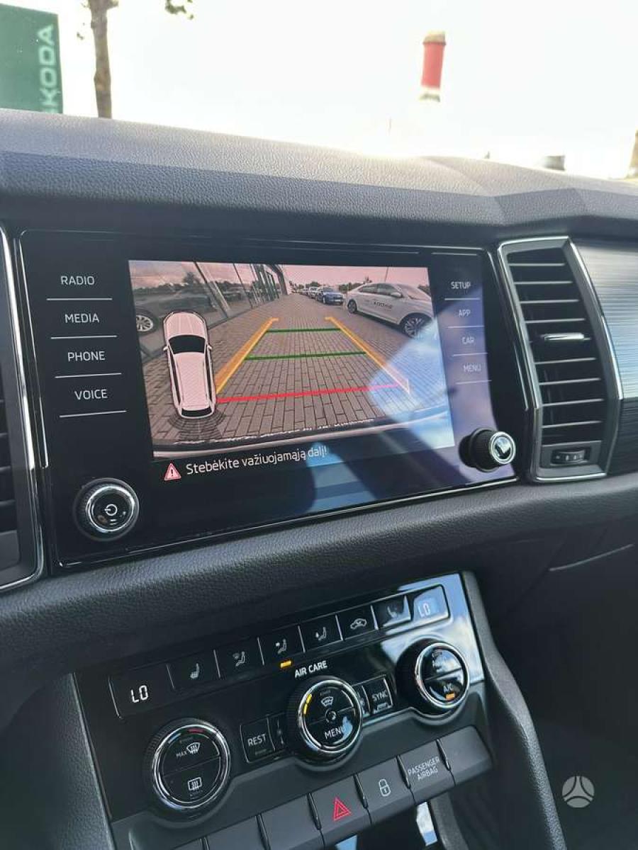Grey Skoda Kodiaq 2017 in Klaipeda, with an engine capacity of 1.97 L and mileage of 120 thousand km for 18800 €, photo 21 on AUTOMOTO.COM.LV