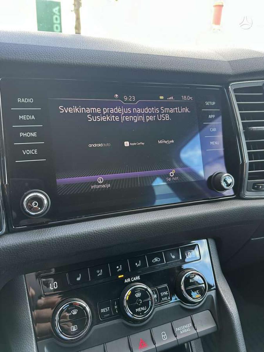 Grey Skoda Kodiaq 2017 in Klaipeda, with an engine capacity of 1.97 L and mileage of 120 thousand km for 18800 €, photo 22 on AUTOMOTO.COM.LV