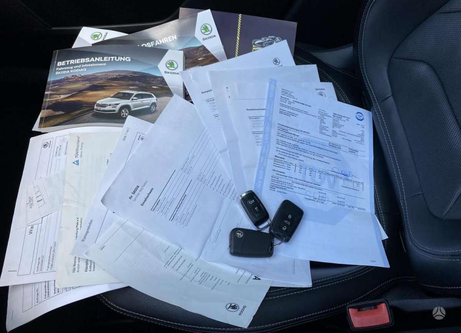 Grey Skoda Kodiaq 2017 in Marijampole, with an engine capacity of 1.97 L and mileage of 278 thousand km for 17950 €, photo 59 on AUTOMOTO.COM.LV